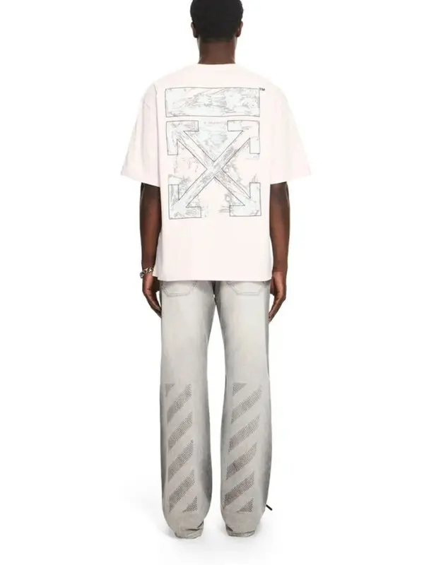 Off-White Paint Arrow Skate T-shirt - Pink