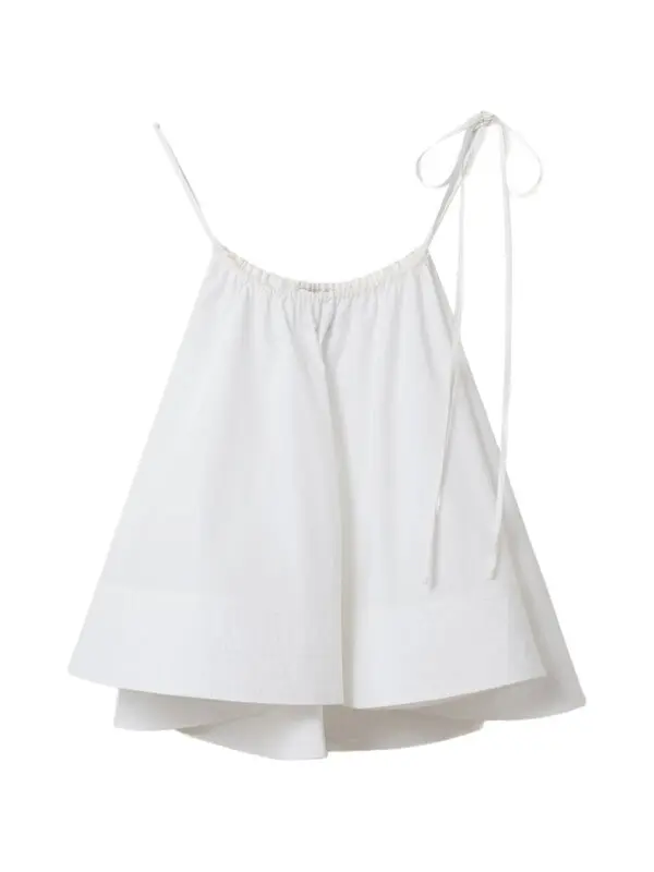 Stella McCartney Cotton Ruffled Top - White