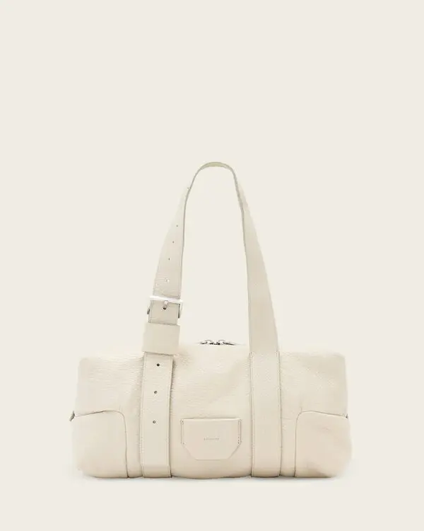 ALLSAINTS Ares Grain Leather Shoulder Bag - White