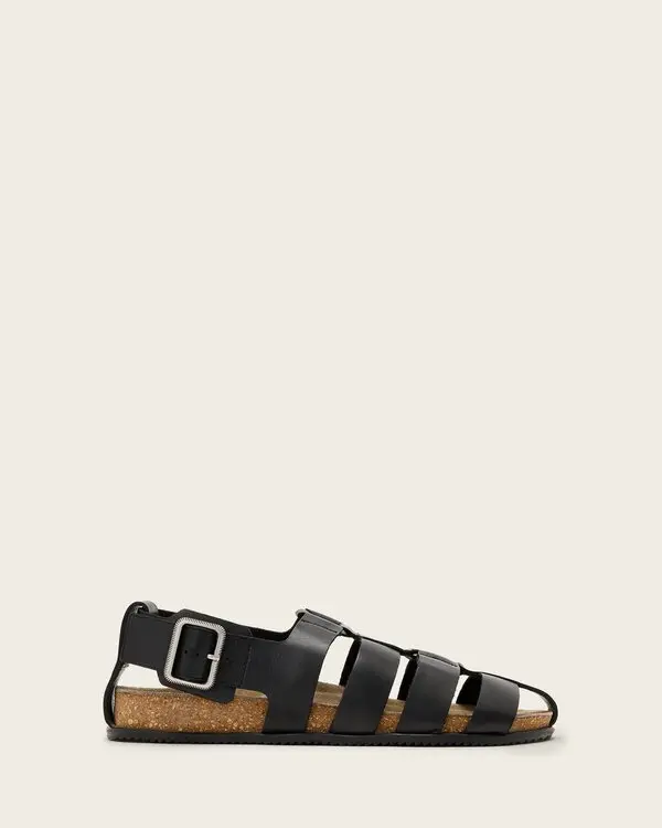 ALLSAINTS Randal Leather Sandals - Black