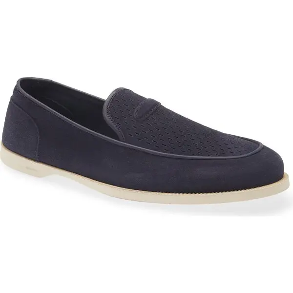 John Lobb Pace Oval Loafer - 5a-navy