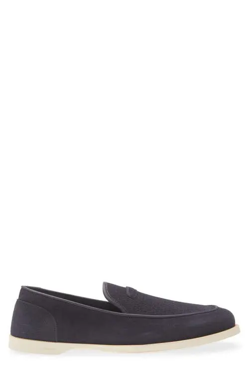 John Lobb Pace Oval Loafer - 5a-navy