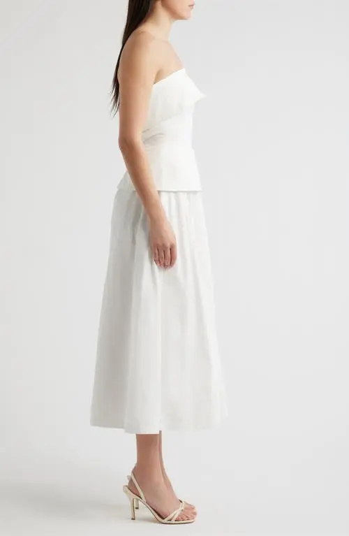 EN SAISON Arden Strapless Mixed Media Dress