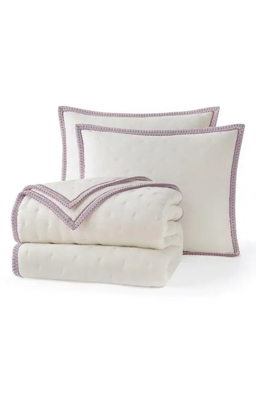 UGG Devon Uggbraid Quilt & Shams Set - Snow/dusty Orchid