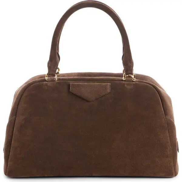 Givenchy Medium Antigona Soft Suede East/west Satchel - Ebony Brown