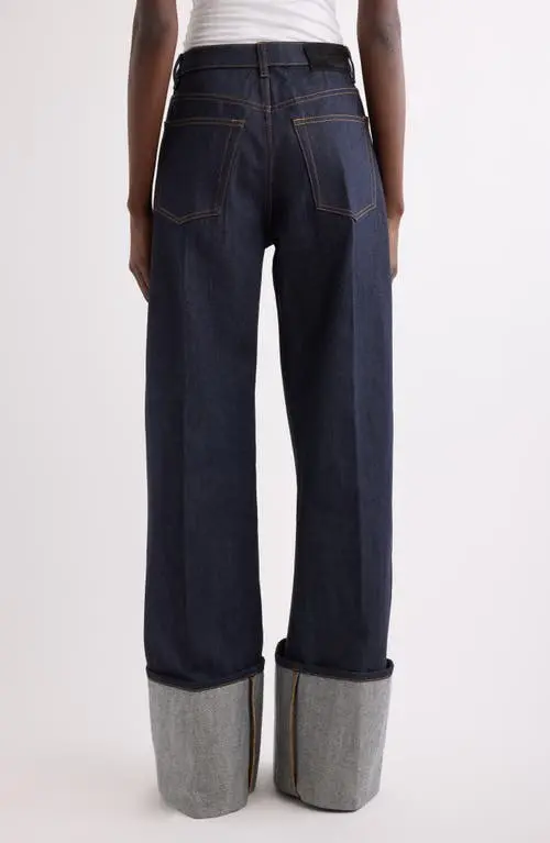 Givenchy Raw Turn-up Jeans - Dark Blue