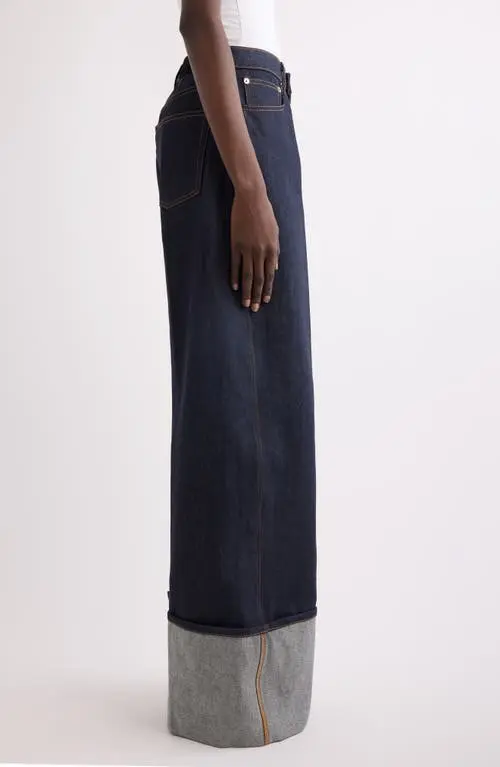 Givenchy Raw Turn-up Jeans - Dark Blue