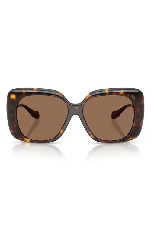 Versace 57mm Square Sunglasses - Havana/dark Brown