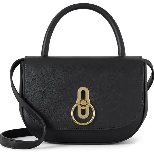 Mulberry Small Amberley Leather Top Handle Bag - Black