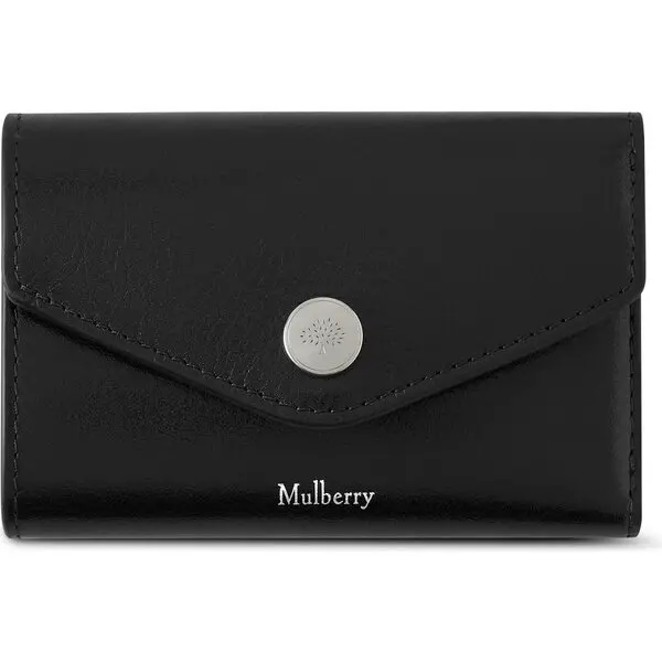 Mulberry Envelope Bi-fold Leather Wallet - Black