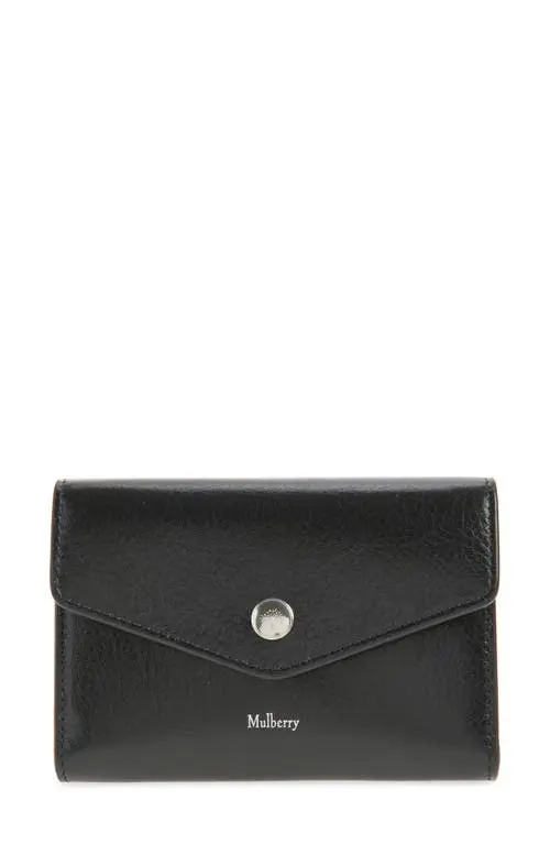 Mulberry Envelope Compact Leather Wallet - Black