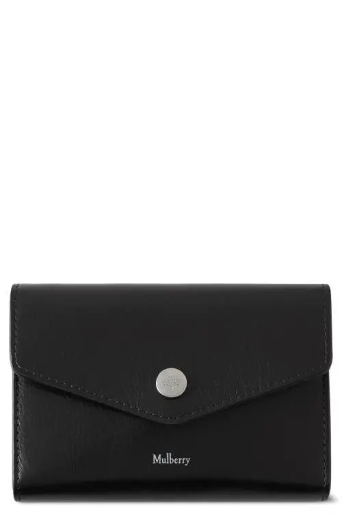 Mulberry Envelope Compact Leather Wallet - Black