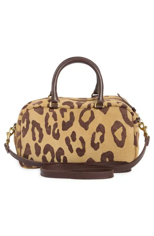 Clare V. Petite Claudine Suede Crossbody Bag - Lark/brown