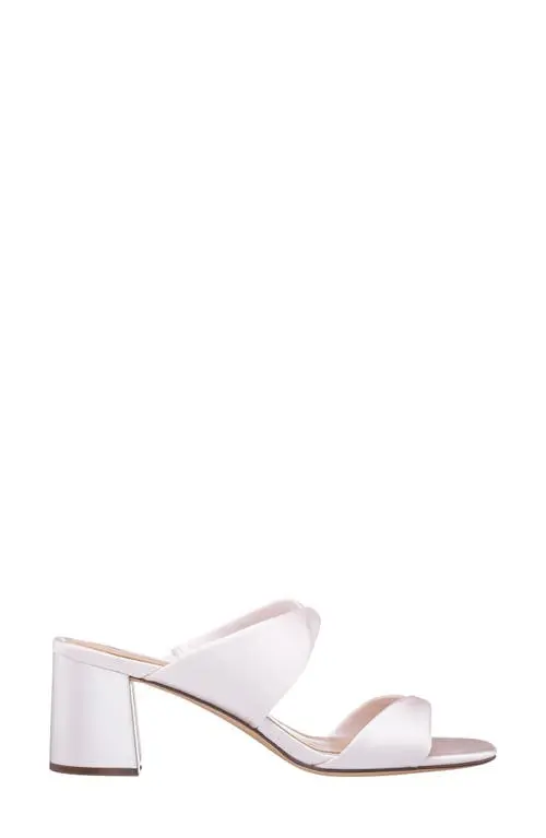 Nina Bassie Block Heel Slide Sandal - Ivory