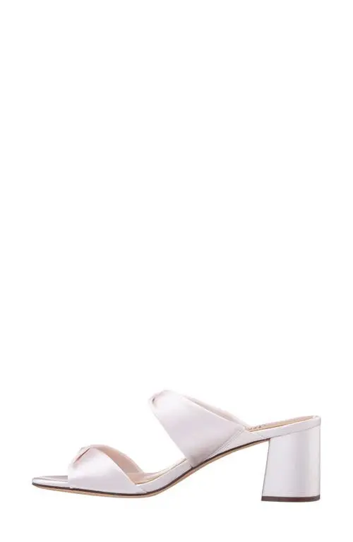 Nina Bassie Block Heel Slide Sandal - Ivory