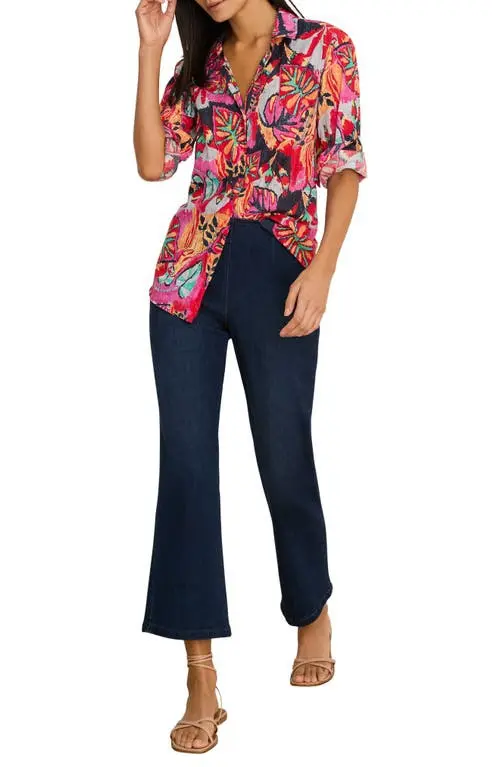 NIC+ZOE Kauai Crinkle Cotton Shirt