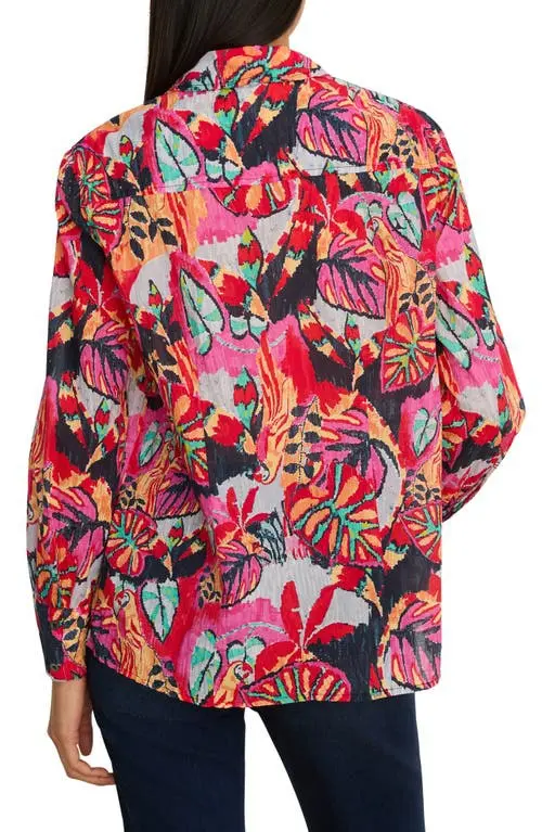 NIC+ZOE Kauai Crinkle Cotton Shirt