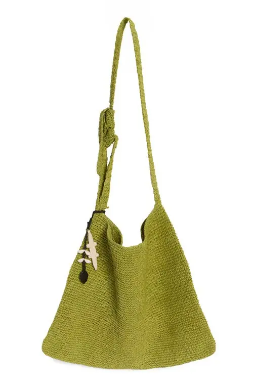 Free People Coastal Crush Straw Tote - Matcha
