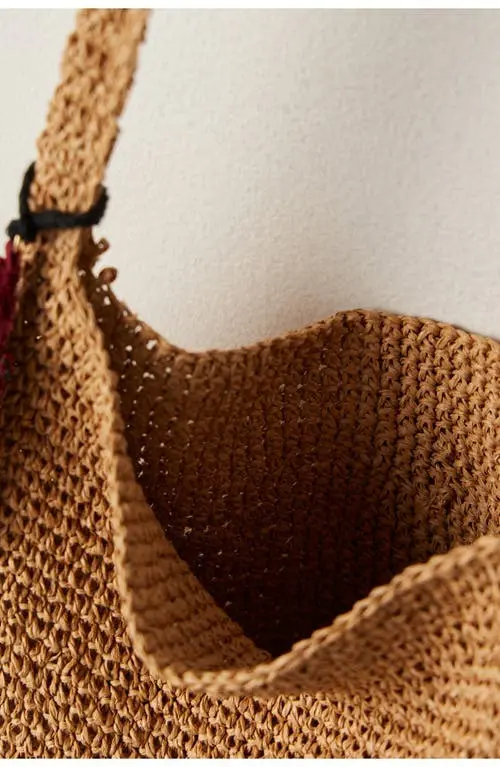 Free People Coastal Crush Straw Tote - Natural