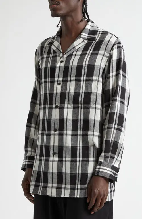 Yohji Yamamoto Khadi Plaid Button-up Shirt