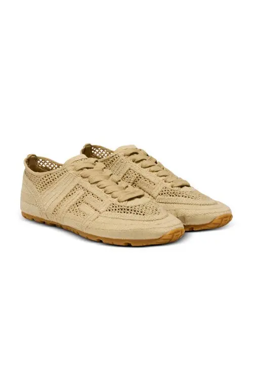 Balmain Racer 45 Macramé Sneakers - Beige