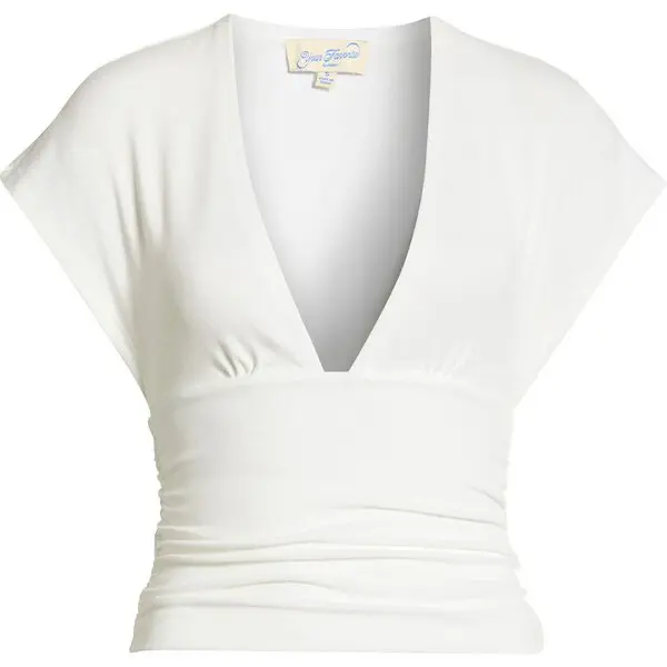 PACSUN Harley Deep V Cinched Top - White