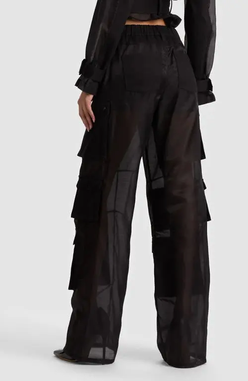 Alice + Olivia Olympia Mr. Baggy Sheer Cargo Pants