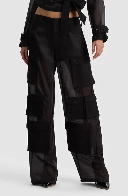 Alice + Olivia Olympia Mr. Baggy Sheer Cargo Pants
