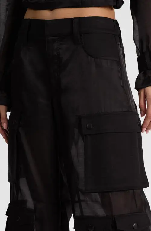 Alice + Olivia Olympia Mr. Baggy Sheer Cargo Pants