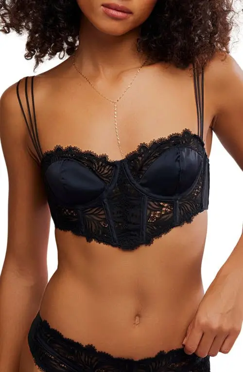 Free People Intimately Fp Out & About Longline Underwire Bra - Black