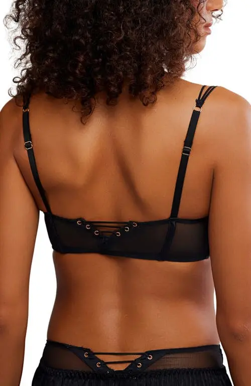 Free People Intimately Fp Out & About Longline Underwire Bra - Black