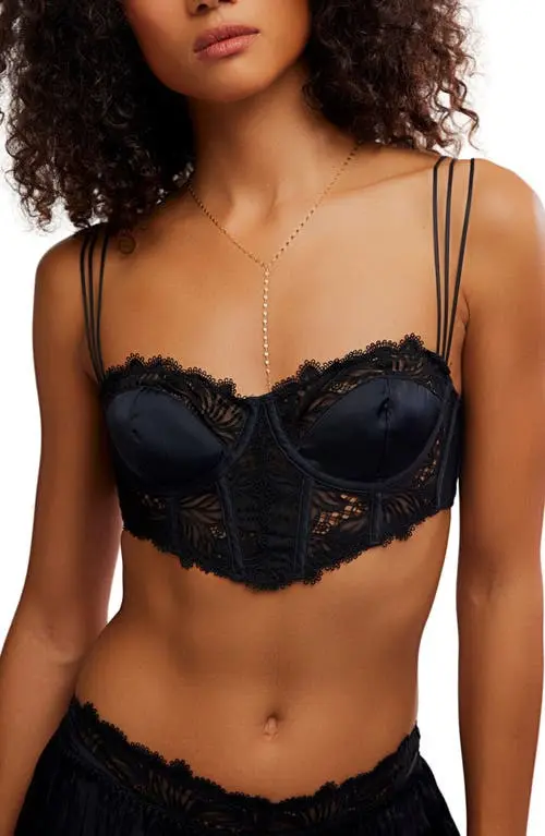 Free People Intimately Fp Out & About Longline Underwire Bra - Black