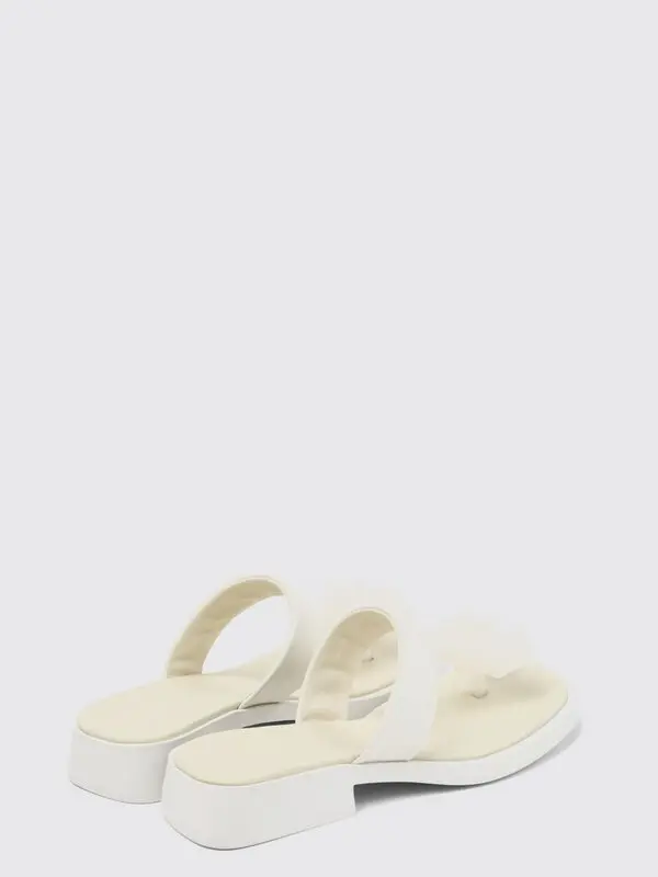 Camper Dana Leather And Silicone Thong Sandals - White