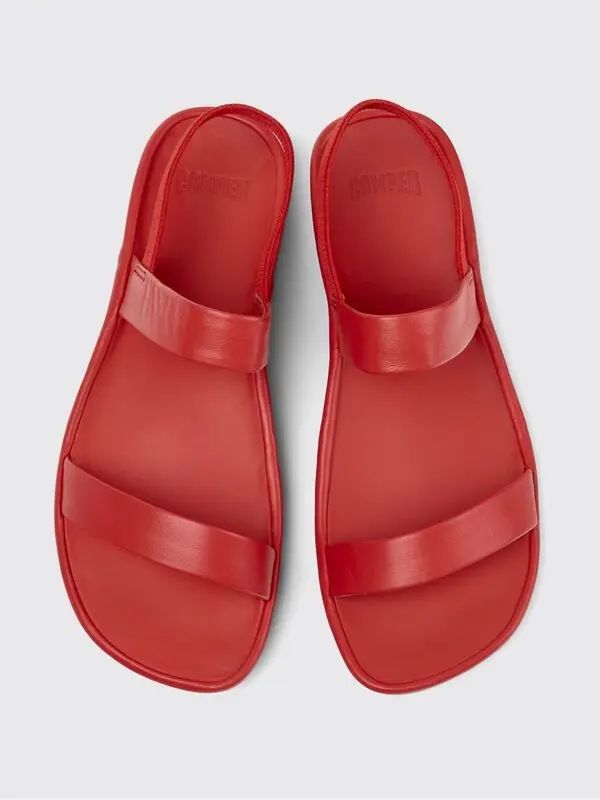 Camper Right Isla Leather Slingback Sandals - Red