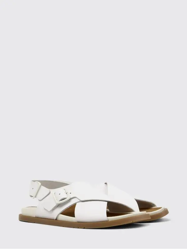 Camper Lluc Leather Sandal - White