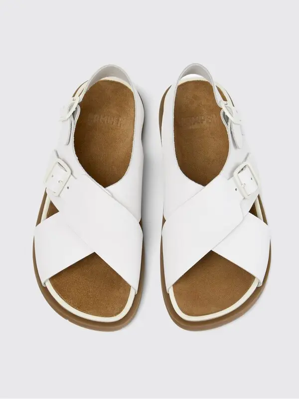 Camper Lluc Leather Sandal - White