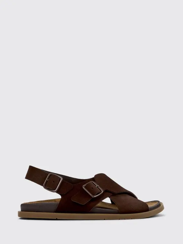 Camper Lluc Suede Slingback Sandals - Brown