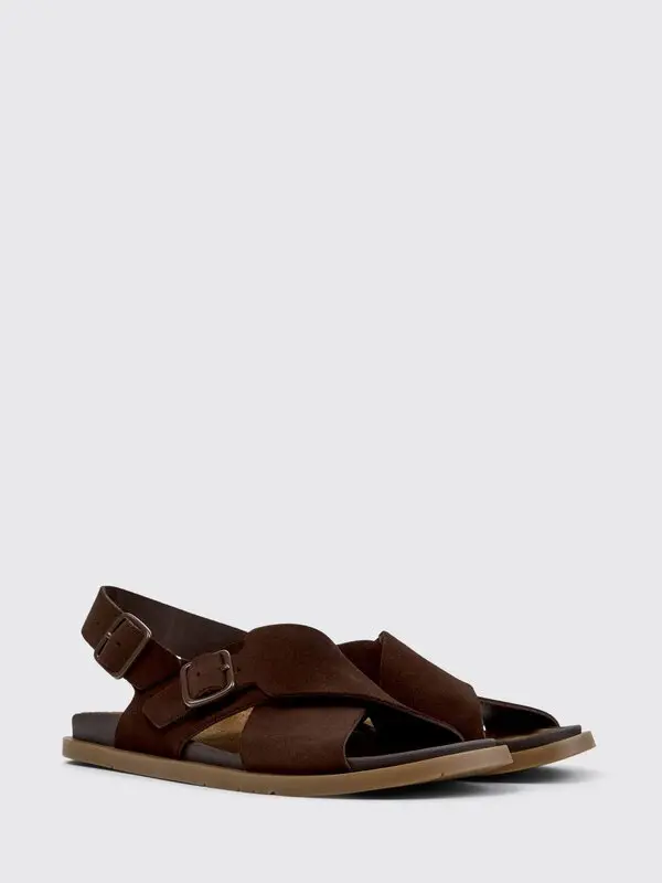 Camper Lluc Suede Slingback Sandals - Brown
