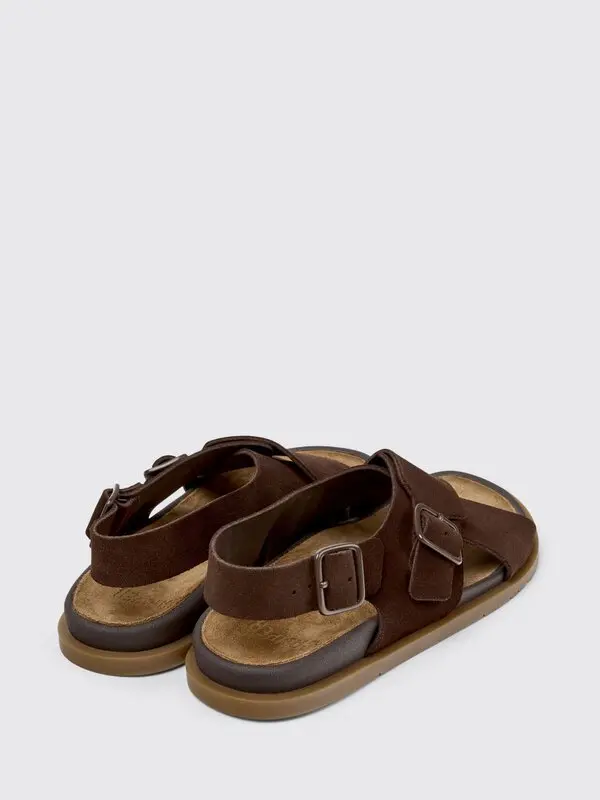Camper Lluc Suede Slingback Sandals - Brown