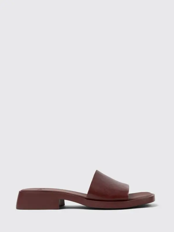 Camper Heeled Sandal - Burgundy