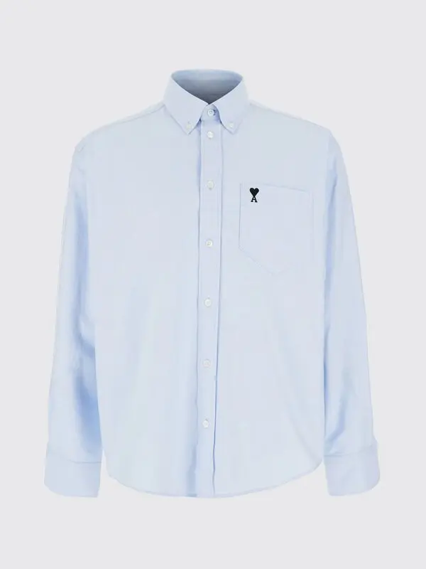 AMI Paris Casual Cotton Shirt - Gnawed Blue