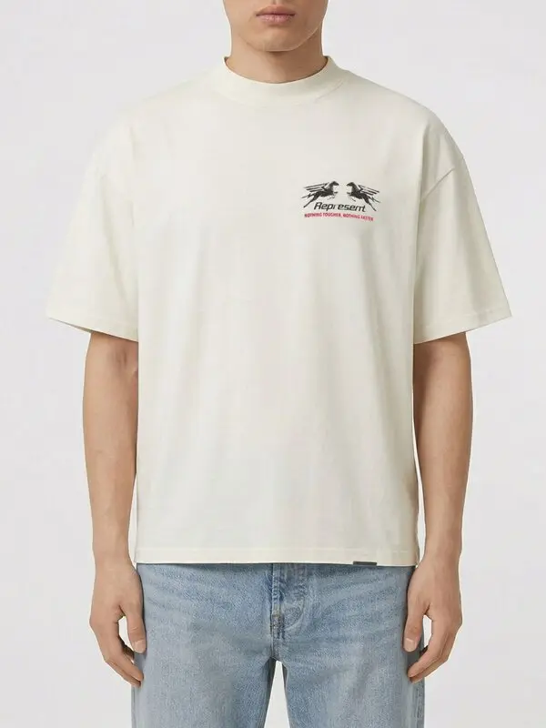 REPRESENT Printed Cotton T-shirt - White