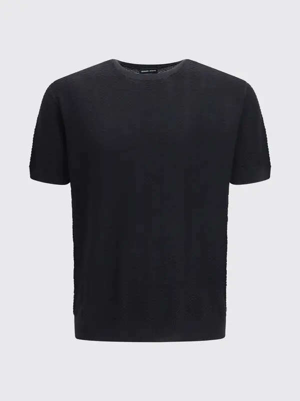 Giorgio Armani Cotton Blend Crew Neck Sweater