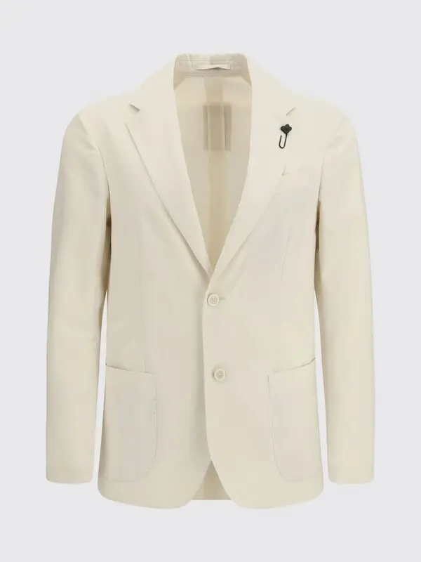 LARDINI Single-breasted Silk And Cotton Blazer