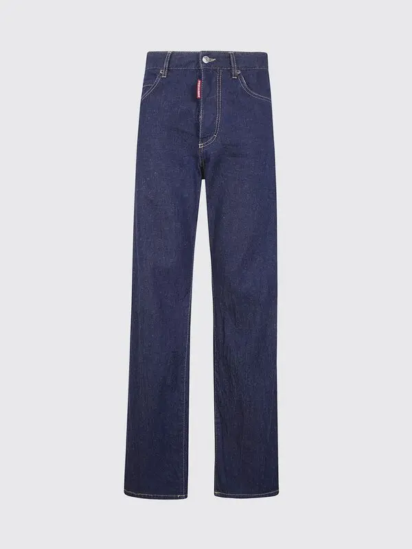 Dsquared2 Cotton Denim Straight Jeans