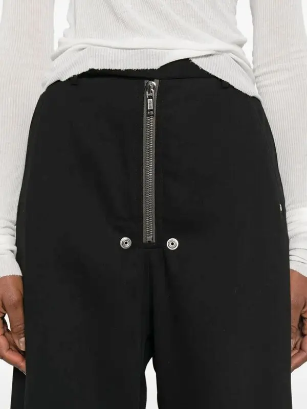 Rick Owens Wool Flared Trousers - Black