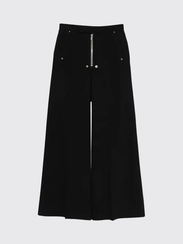 Rick Owens Wool Flared Trousers - Black