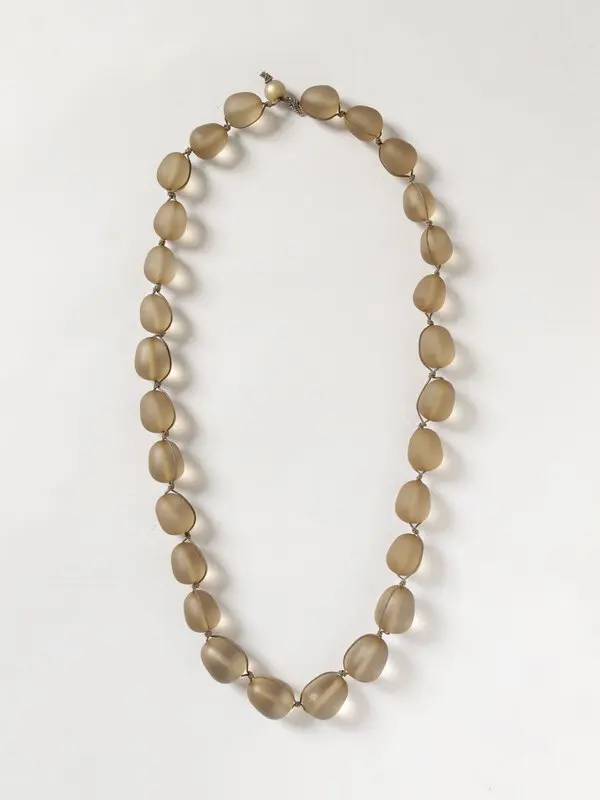 Emporio Armani Resin Necklace With Synthetic Pearls - Champagne