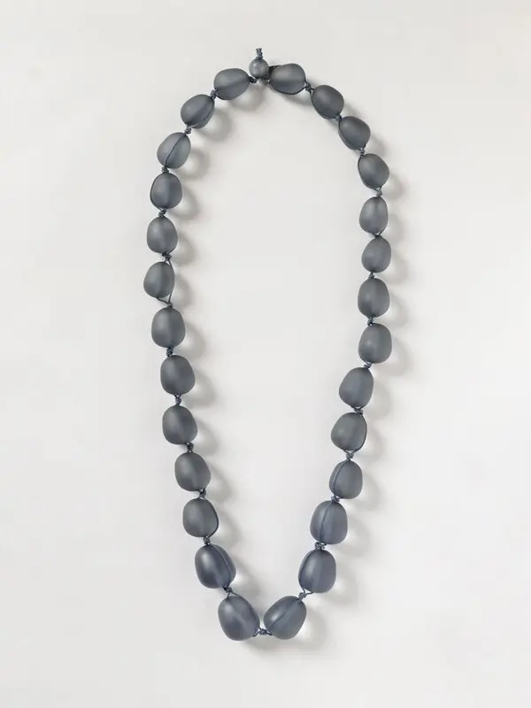 Emporio Armani Resin Necklace With Synthetic Pearls - Gnawed Blue