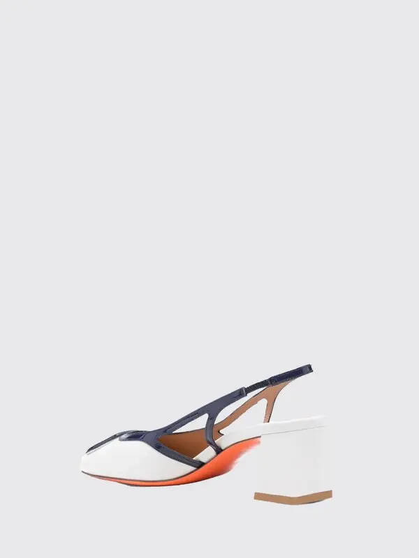 Santoni Leather Slingback Court Shoes